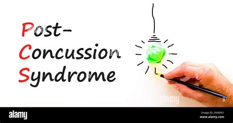 Pcs Post Concussion Syndrome Symbol Concept Words Pcs Post Concussion Syndrome On White Paper