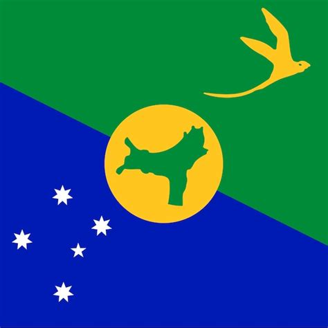 premium vector christmas island flag official colors vector illustration