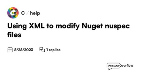 Using Xml To Modify Nuget Nuspec Files C