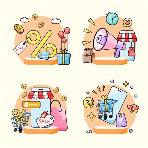 컴퓨터 스마트폰 및 태블릿에서 쇼핑 및 결제 온라인 프로세스 무료 벡터