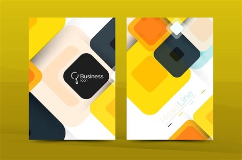 Premium Vector Vector Colorful Square Business Annual Report Cover