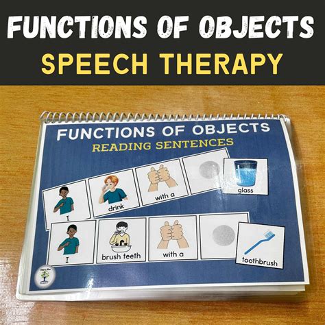Functions Of Objects Speech Therapy Resource For Teacher