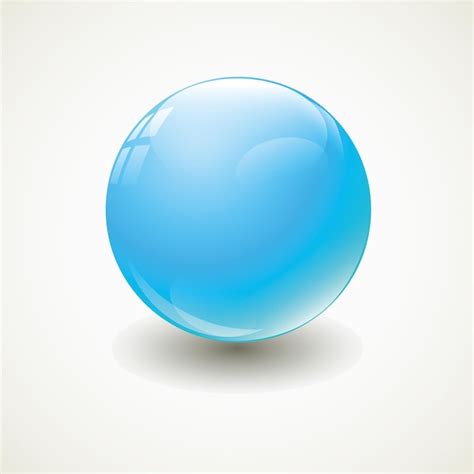 Premium Vector Blue Vector Glossy Sphere