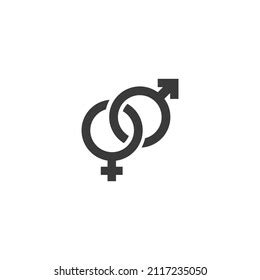 Gender Sex Icon Black White Vector Stock Vector Royalty Free Shutterstock