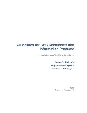 Fillable Online Guidelines For CEC Documents And Fax Email Print PdfFiller