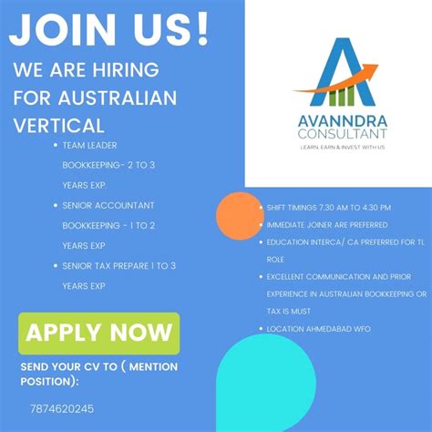 Hiring Jobs Ahmedabad Wfo Australian Jobseekers Immediate