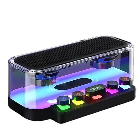 New Z6 Transparent Wireless Bluetooth Speaker RGB Subwoofer HiFi LED Top Tech Zone