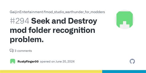Seek And Destroy Mod Folder Recognition Problem Issue Gaijinentertainment Fmod Studio