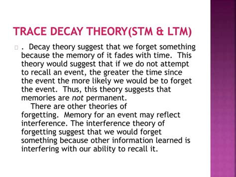 Forgetting And Theories Of Forgetting Pptx Data Storage And Warehousing Computing