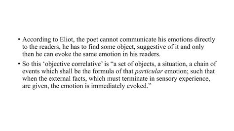 T S Eliot As A Critic And His Objective Correlative Pptx