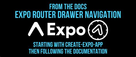 Expo Router Drawer Navigation From The Docs Dev Community