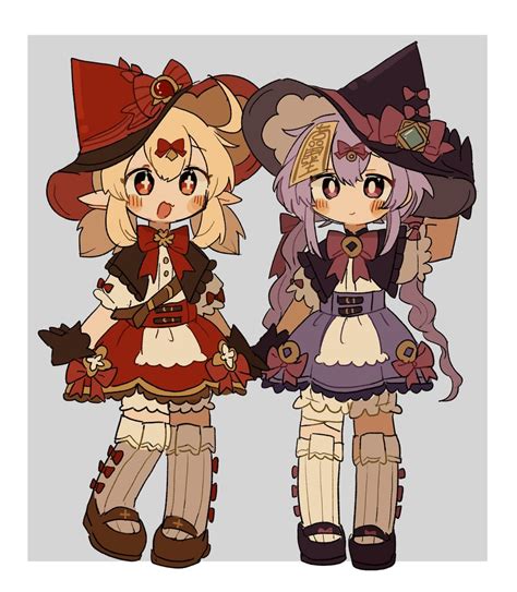 Klee Qiqi And Klee Genshin Impact Drawn By Surapuni Danbooru