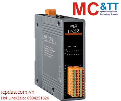 Module EtherNet IP 8 kênh đầu vào số DI 8 kênh đầu ra số DO ICP DAS EIP 2055 ICP DAS
