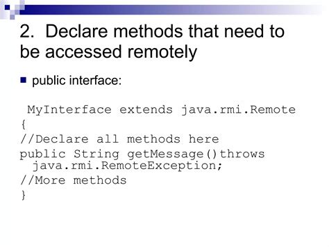 Remote Method Invocation Ppt
