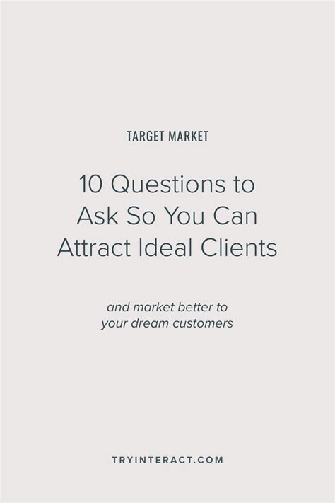 10 Questions To Ask So You Can Attract Your Ideal Clients Ideal Customer Avatar Ideal Client