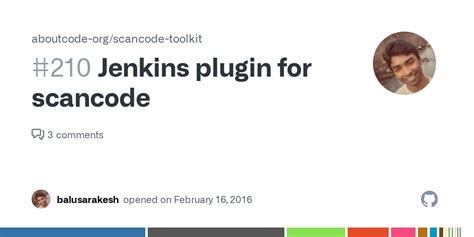 Jenkins Plugin For Scancode · Issue 210 · Aboutcode Orgscancode Toolkit · Github