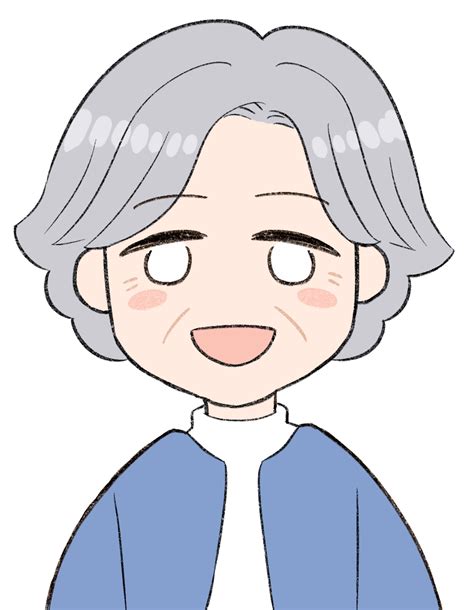 笑顔がかわいいおばあちゃんのイラスト イラストア 商用化無料イラストフリー素材サイト