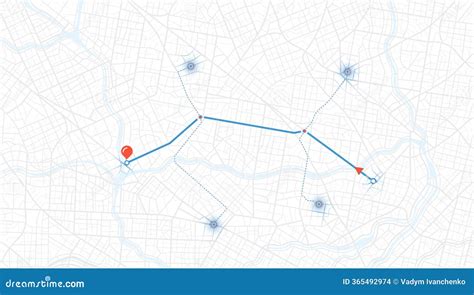 Multiple Markers Indicating Various Routes Including The Shortest Path Option Isometric City