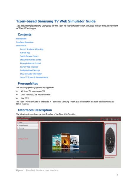 tizen based samsung tv web simulator pdf operating systems