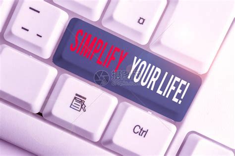 显示简化您的生活的书写笔记高清图片下载 正版图片503883245 摄图网