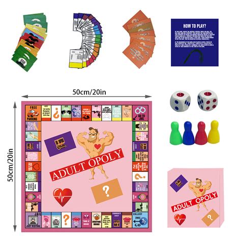 Jual Couple Adult Opoly Board Game Set Adults Date Funny Intimacy Deck
