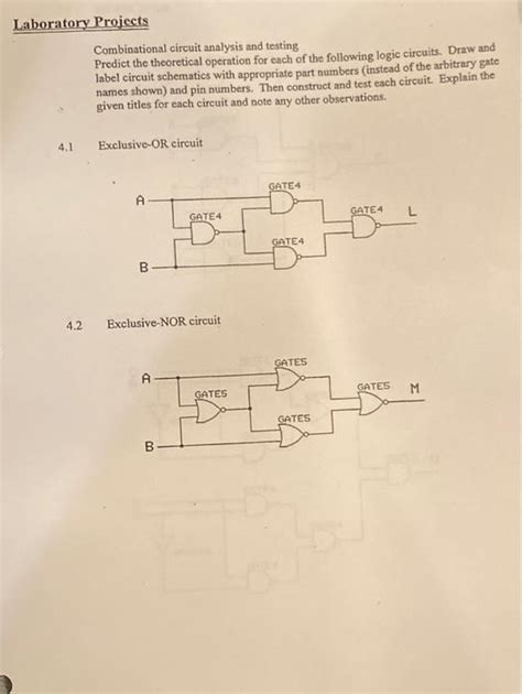 Solved Laboratory Projects Combinational Circuit Analysis