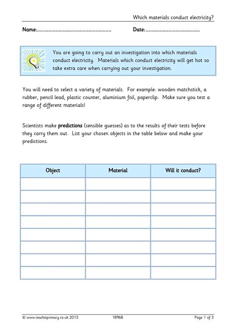 What Materials Conduct Electricity Ks2 Electricity Teachit