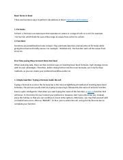 Basic Terms In Excel Docx Basic Terms In Excel There Are Two Basic Ways To Perform