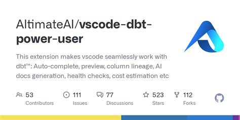 vscode dbt power user src dbtpoweruserextension ts at master · altimateai vscode dbt power user