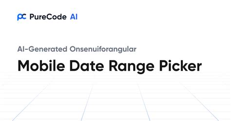 Build Onsenui For Angular Mobile Date Range Picker With Ai