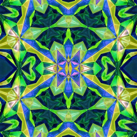 Generative Abstract Colorful Fractal Artwork Stock Illustration