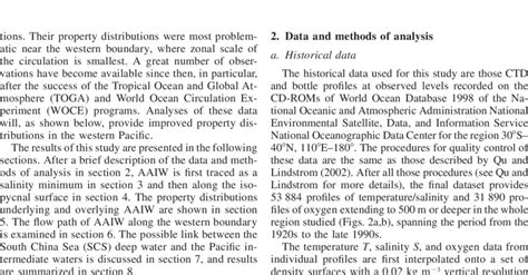 Geographical Distribution Of A Temperature Salinity And B Oxygen