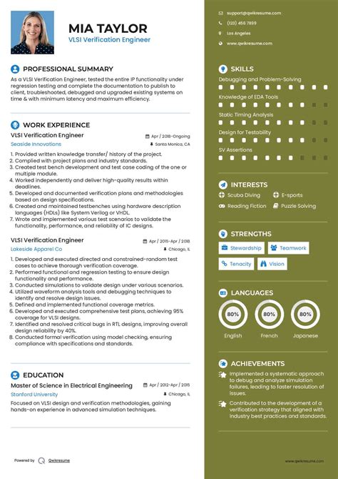 10 Vlsi Verification Engineer Resume Samples And Templates For 2025