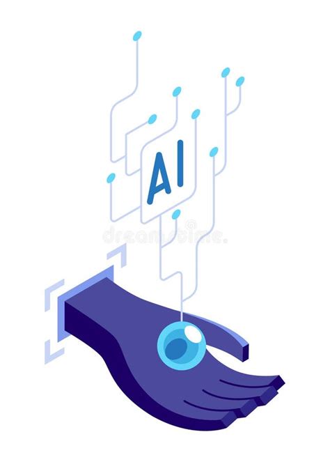 Isometric Artificial Intelligence Digital Technology Ux Ui Mobile App