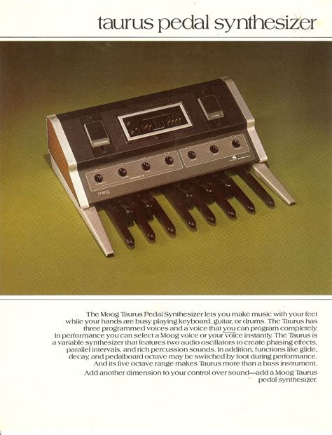 Matrixsynth Vintage Moog Ad Spec Sheets