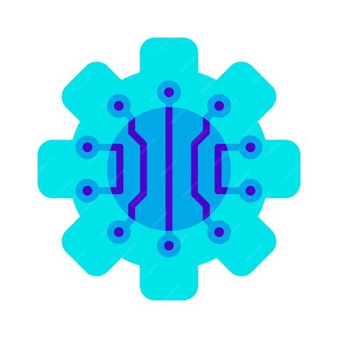 Premium Vector Gear Circuit Technology System Automation Icon Vector Illustration