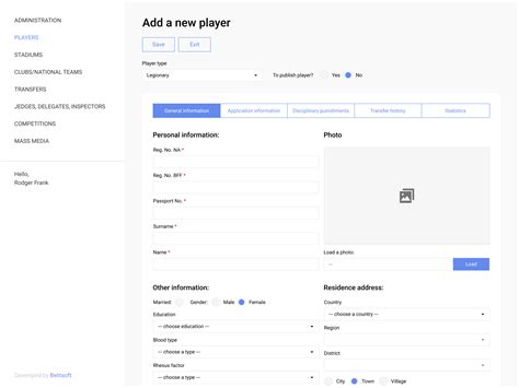 Offshore Web Development Example Of Football Management Software Belitsoft