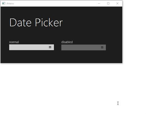 Metro Style Datepicker For Java Jmetro Pixel Duke
