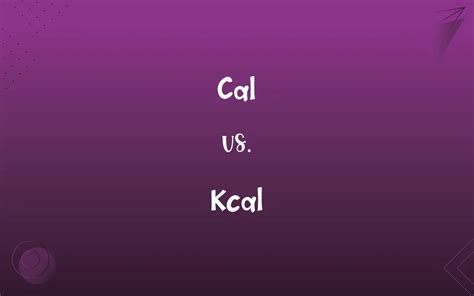 Cal Vs Kcal Whats The Difference