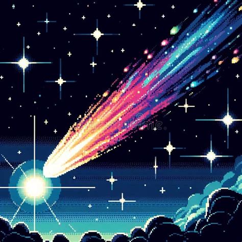 Meteor Portrait Pixel Art Stock Illustration Illustration Of Star 351667936