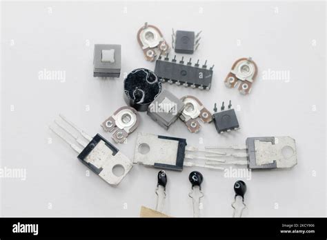 Multiple Electronic Items Isolated On A White Background Equipments
