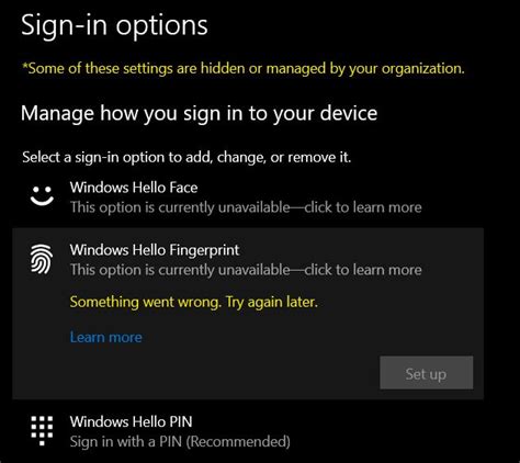 Can T Get Fingerprint Reader To Work With Windows Hello Fingerprint On TravelMate On Windows