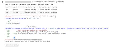 Cuda Error Device Side Assert Triggered After A Certain Steps 2 By