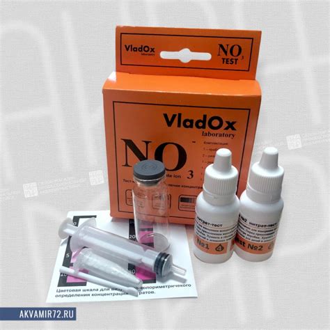 Тест Vladox NO3 - для определения концентрации нитратов (100 измерений)
