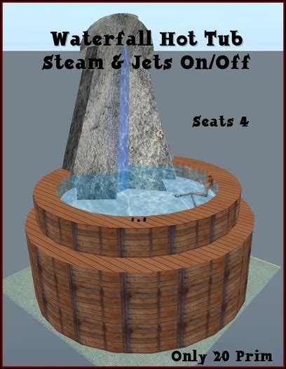 Second Life Marketplace Waterfall Hot Tub