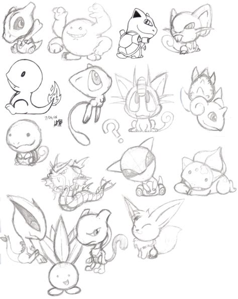 Chibi Pokemon By TakShadoWing Deviantart Com On DeviantART Tatuaggio Pokemon Schizzi