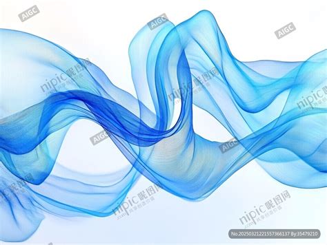 Ai创作图抽象 蓝色 流动性 波浪 透明 网络 数字艺术 图形设计 现代 宁静 平静 创意 艺术品 昵图网