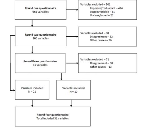 Flowchart Of Variables In The Delphi Rounds Download Scientific Diagram