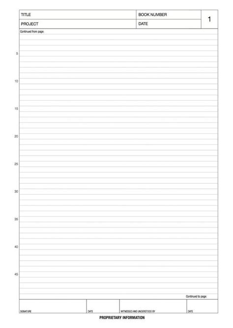 Printable Lab Notebook Paper