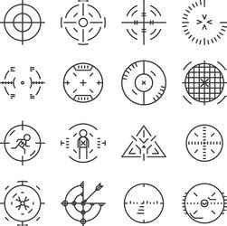 Sniper Aim Pointer Weapon Targeting Pointers Vector Image